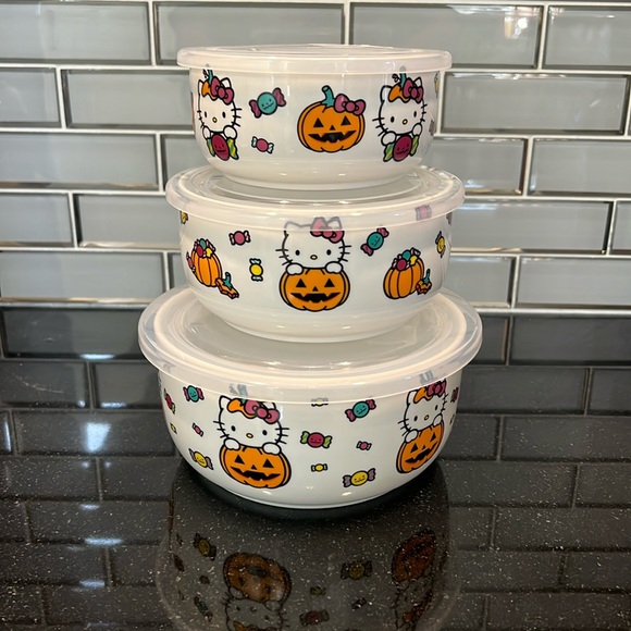 Hello Kitty | Kitchen | Hello Kitty Halloween 224 3 Piece Ceramic Food ...